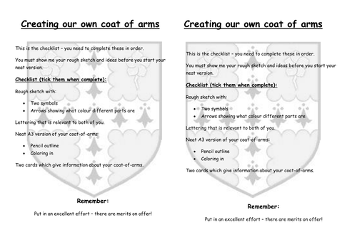 Medieval Heraldry - Coat of Arms | Teaching Resources