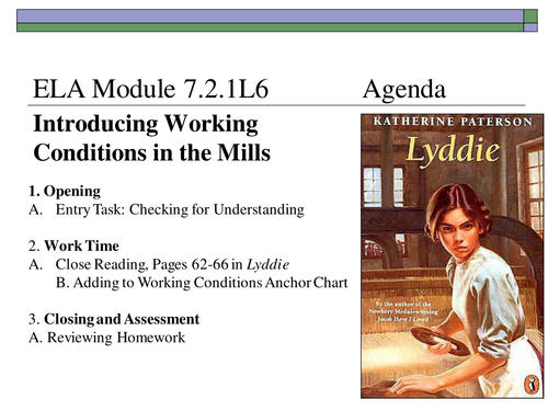 7th Grade ELA Module 2.1.1 Lyddie | Teaching Resources