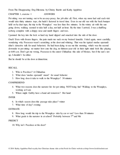 Disappearing Dog Dilemma guided reading passages | Teaching Resources