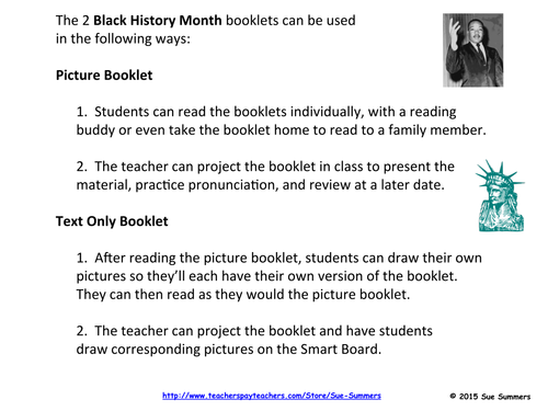 Black History Month - 2 Emergent Reader Booklets | Teaching Resources