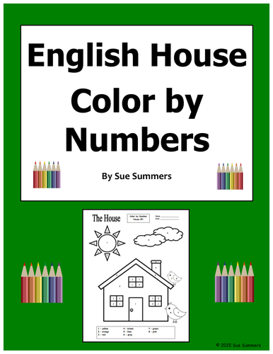 English House Color by Numbers | Teaching Resources