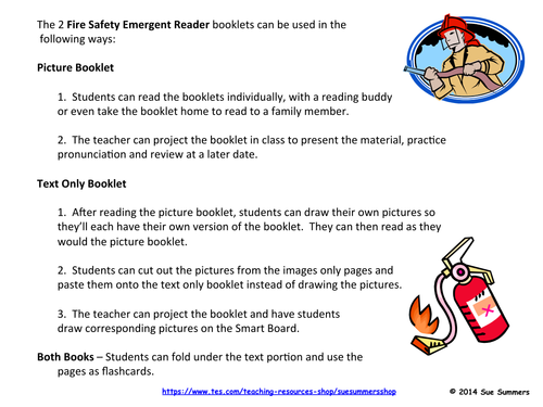 Fire Safety 2 Emergent Reader Booklets - 12 Pages | Teaching Resources