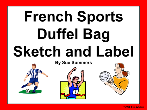 French Vocabulary Bundle of 3 Sketch and Label Activity Worksheets ...