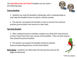 Numbers and Pets 2 Emergent Reader Booklets - How many are there ...