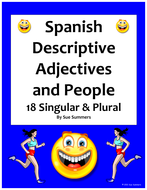 Spanish Adjectives and People Worksheet - Number and Gender Agreement ...