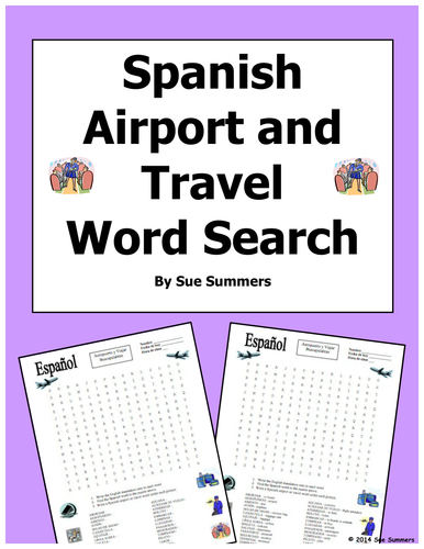 Spanish Airport and Travel Bundle of 6 Items | Teaching Resources
