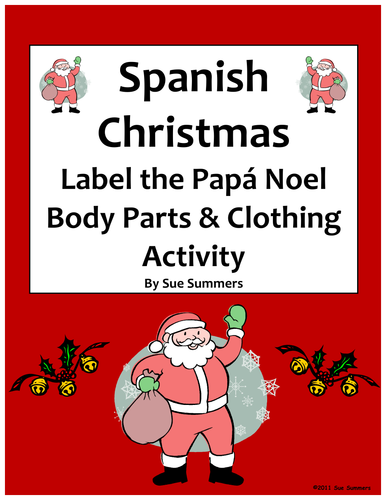 Spanish Christmas Papa Noel With Body Parts & Clothing - Navidad ...