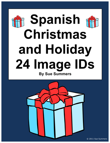 Spanish Christmas Vocabulary 24 Image IDs - Navidad | Teaching Resources