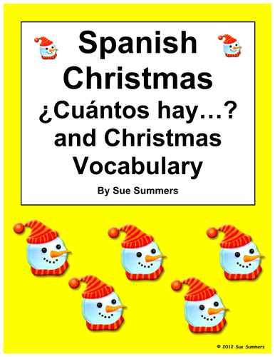Spanish Christmas Vocabulary and Numbers - Cuantos Hay Responses ...