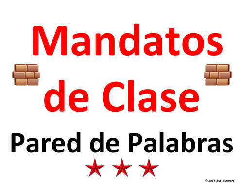 Spanish Word Wall Bundle of 7 Walls - 156 Pages, 284 Words and Phrases ...