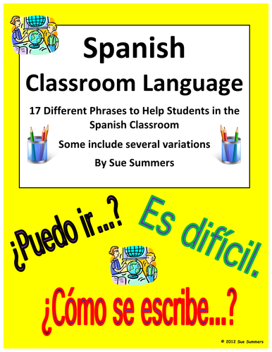Spanish Classroom Language - Lenguaje del Aula | Teaching Resources