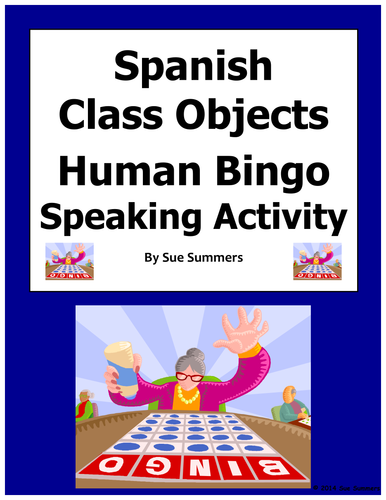 Spanish Class Objects Human Bingo Game Speaking Activity | Teaching ...