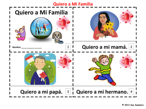 Spanish Family Quiero a Mi Familia Booklets | Teaching Resources