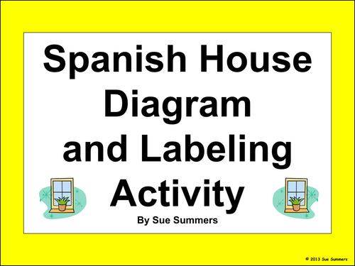 Spanish House Diagram and Labeling Activity - La Casa | Teaching Resources