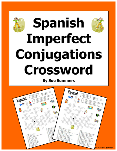Spanish Imperfect Tense Crossword Puzzle and Image IDs | Teaching Resources