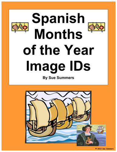 Spanish Months of the Year Vocabulary IDs - Spanish Calendar | Teaching ...