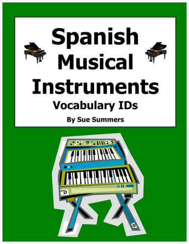 Spanish Musical Instruments Vocabulary Image IDs | Teaching Resources