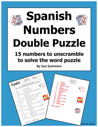 Spanish Numbers Puzzles Bundle of 3 | Teaching Resources