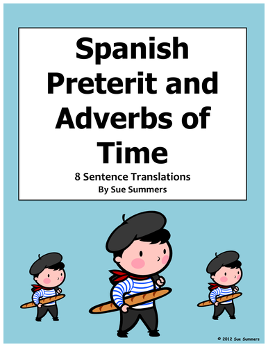 Spanish Preterit 8 Sentence Translations - Ir and Regular Verbs ...
