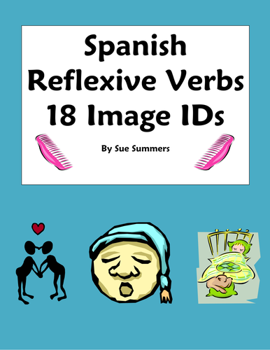 Spanish Reflexive Verbs 18 Infinitive Image IDs Worksheet | Teaching ...
