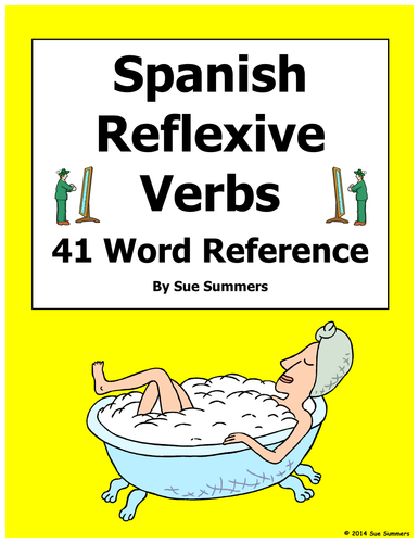 Spanish Reflexive Verbs 41 Spanish Infinitives Word List | Teaching ...