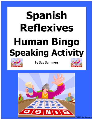 Spanish Reflexive Verbs Human Bingo Game Speaking Activity & Follow-Up ...