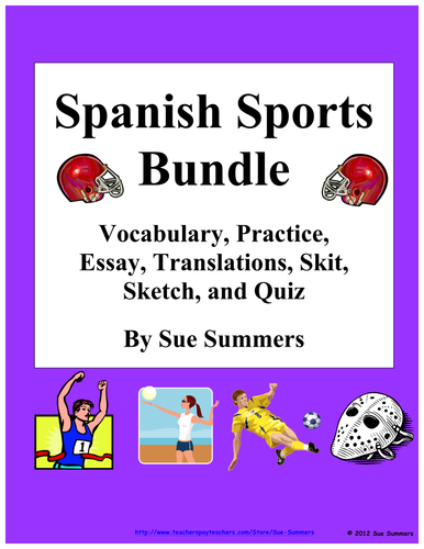Spanish Sports Board Game and Vocabulary | Teaching Resources