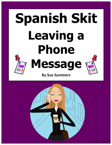 Spanish Telephone Conversation Skit - Leaving A Message | Teaching ...