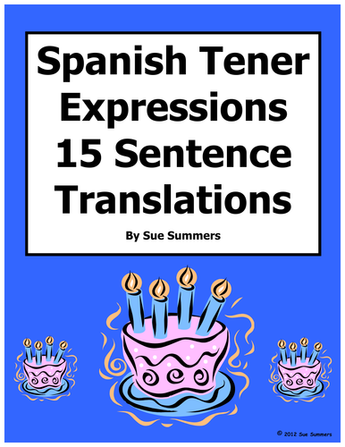 Spanish Tener Expressions Bundle of 7 | Teaching Resources