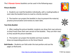 Winter Olympic Games 2 Emergent Readers - ENGLISH | Teaching Resources