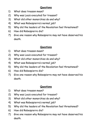 Reign of Terror | Teaching Resources