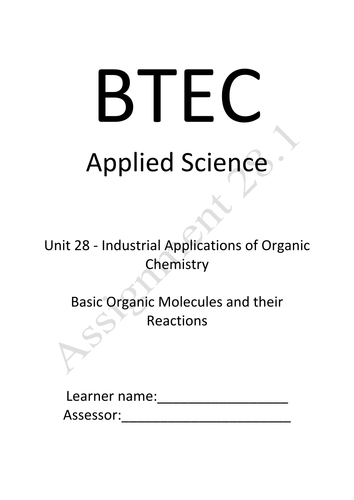 BTEC National L3 Applied Science Unit 28 | Teaching Resources BTEC National L3 Applied Science Unit 28 | Teaching Resources