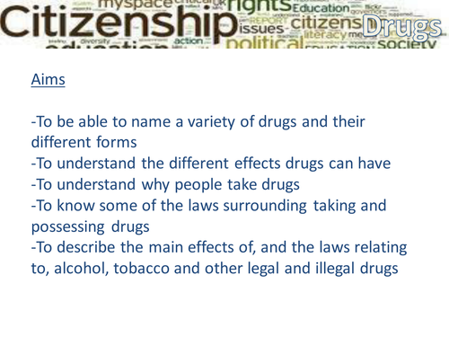 Drugs - An Introduction | Teaching Resources