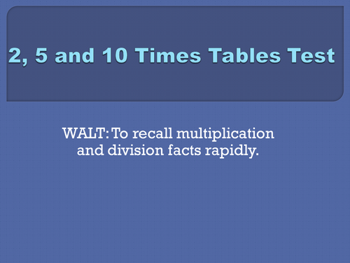 53 PowerPoint times table tests | Teaching Resources