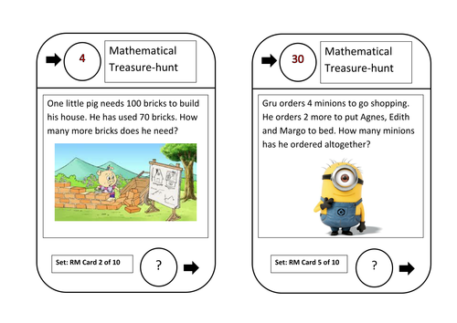 Mathematical Treasure Hunt - Various | Teaching Resources