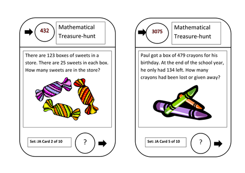Mathematical Treasure Hunt - Various | Teaching Resources