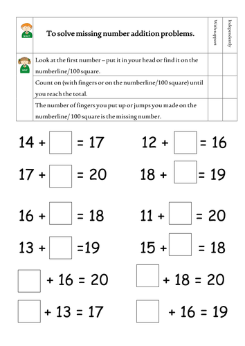 Missing Number calculations and subtraction as difference | Teaching ...