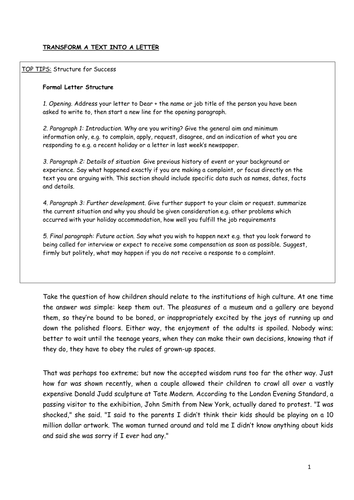 IGCSE QUESTION 1 PRACTICE/ HOMEWORK | Teaching Resources