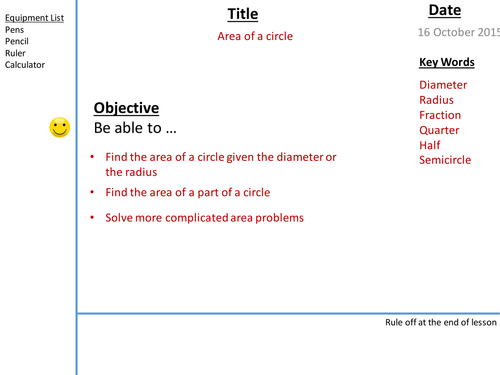 Area of Semi Circles and Quarter Circles | Teaching Resources