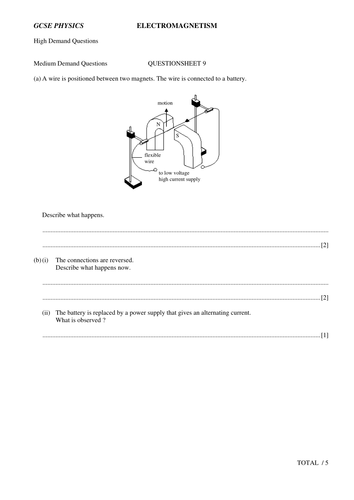 Motor Effect - Revision | Teaching Resources