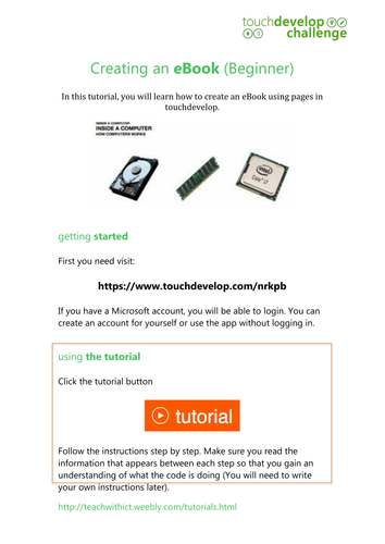TouchDevelop Programming Lessons | Teaching Resources