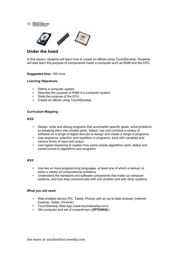 TouchDevelop Programming Lessons | Teaching Resources