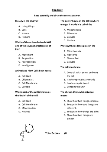 Living Things and The Cell | Teaching Resources