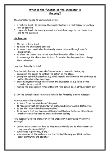 AQA GCSE English Literature An Inspector Calls activities revision exam ...