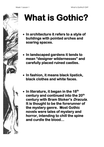 Gothic Horror Genre | Teaching Resources