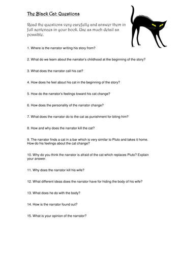 The Black Cat by Edgar Allen Poe | Teaching Resources