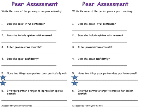 Family and descriptions - peer assessment | Teaching Resources
