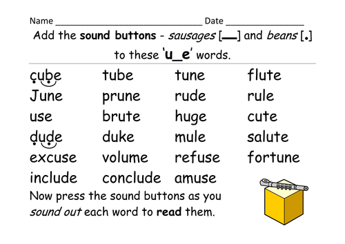 Phase 5: u-e grapheme [magic 'e' - split digraph]: table cards ...