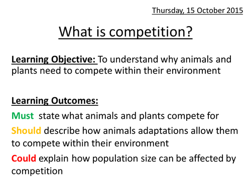 What is competition? | Teaching Resources