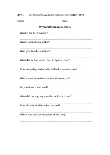 Greek Myth Writing KS2 (minecraft movie) | Teaching Resources